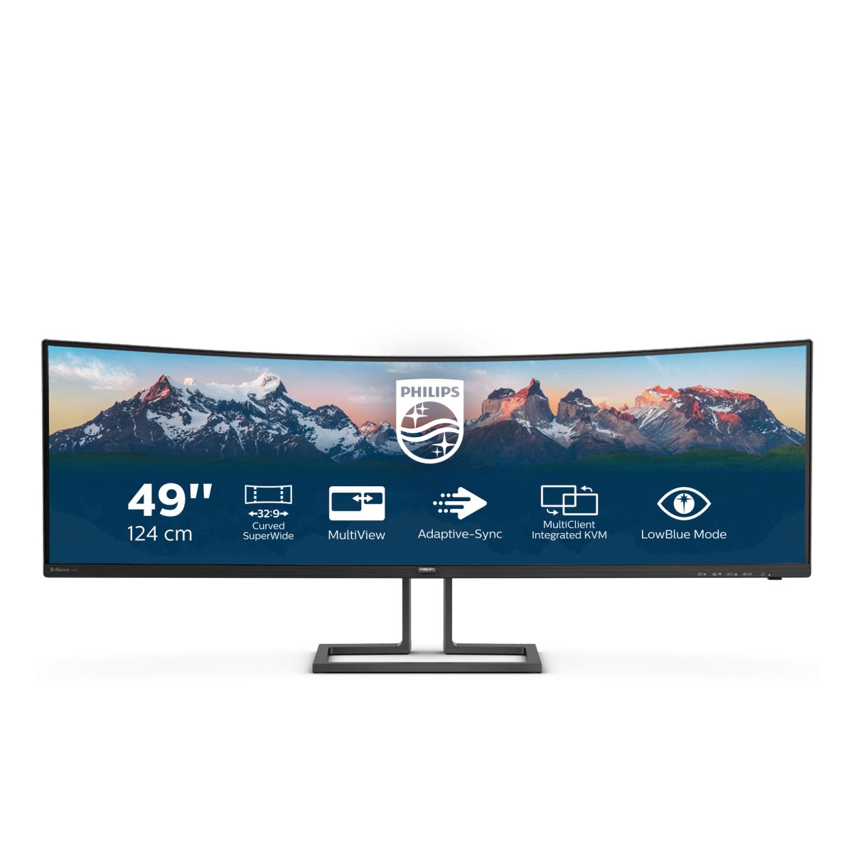 PHILIPS P-line 498P9Z - LED monitor - curved - 49" (48.8" viewable ...