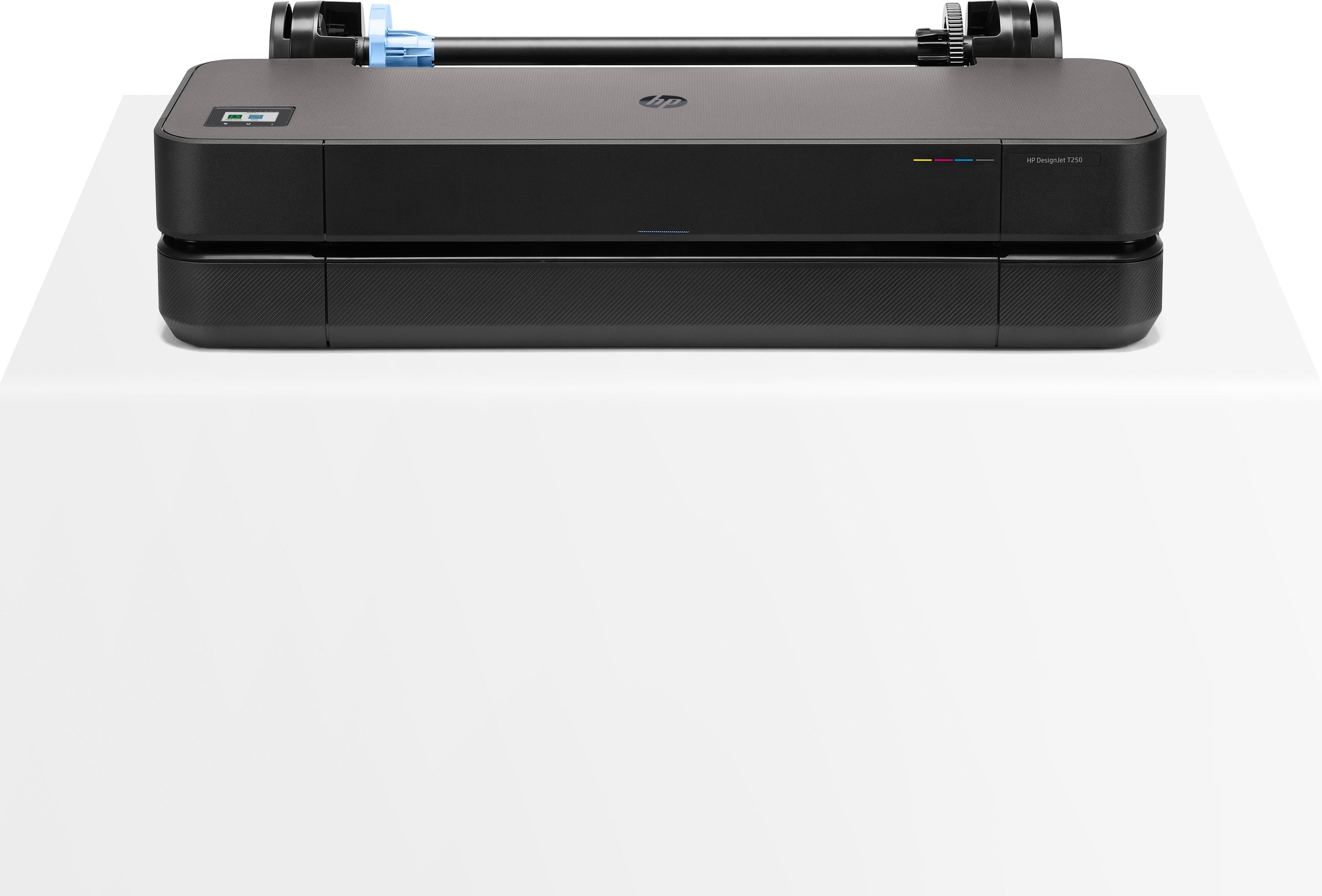 HP DesignJet T250 24inch large-format printer colour ink-jet A1 ANSI D ...