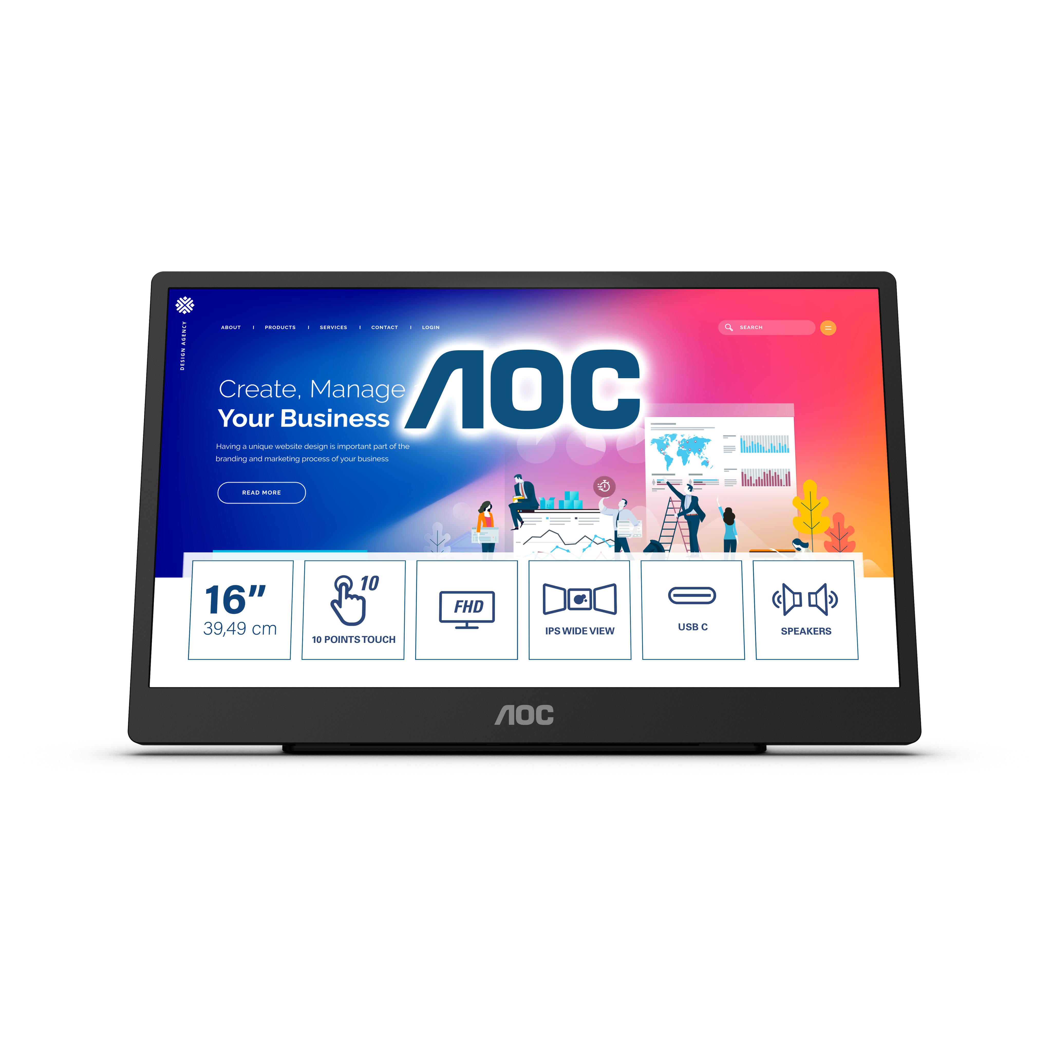 AOC no UK plug included. USB-C carries network, data, video signals and ...