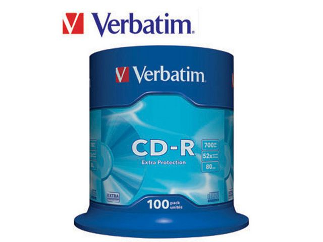 Verbatim CD-R 52x 100-pk spindel | Multicom